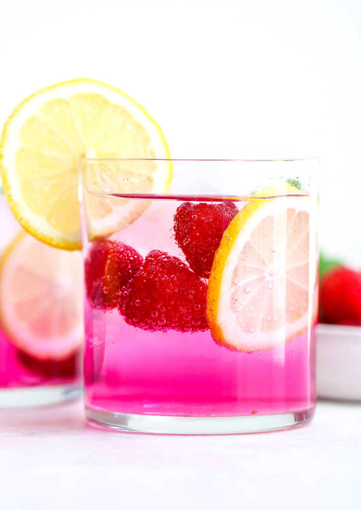 Healthy Raspberry Lemon Electrolyte Mocktail - The Bettered Blondie
